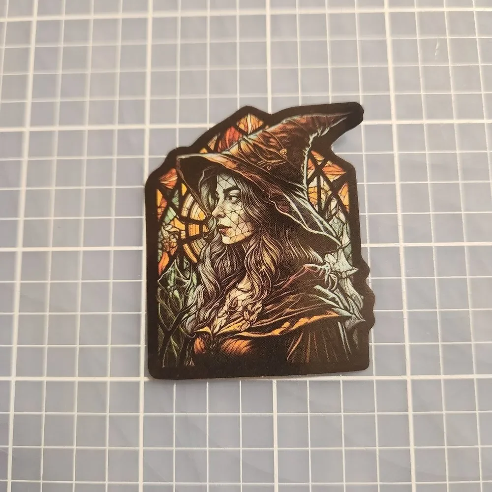 Stickers | Design | For 10 Sticker Stained Glass Gothic Witch Beautiful ...